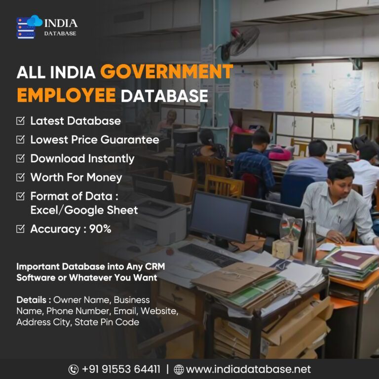 ALL India Government Employee Database ( 7 Lacs )